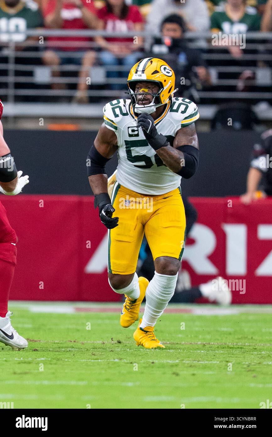 Green Bay Packers defensive end Rashan Gary (52) runs during an NFL ...