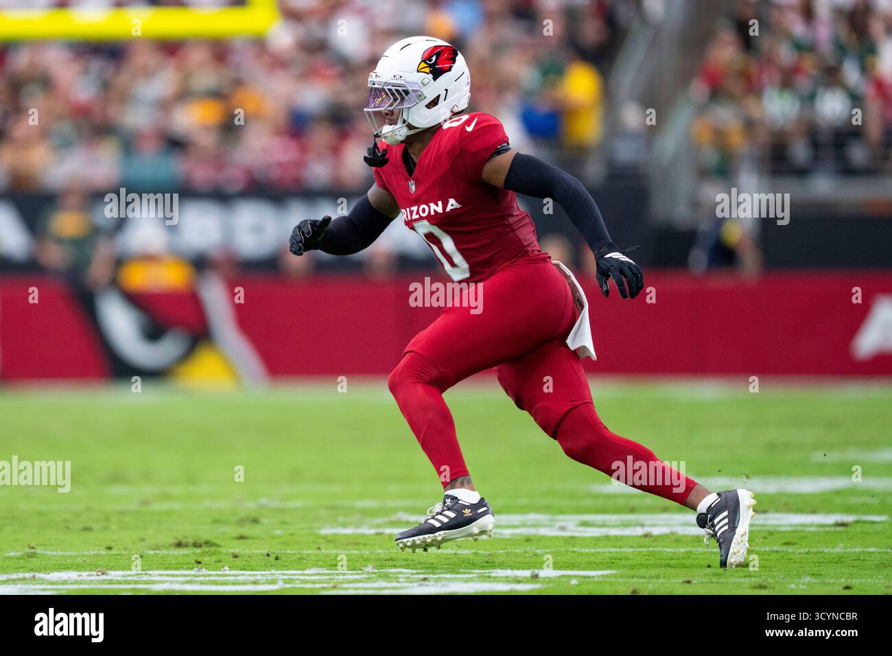 Arizona Cardinals cornerback Will Johnson (0) runs during an NFL ...