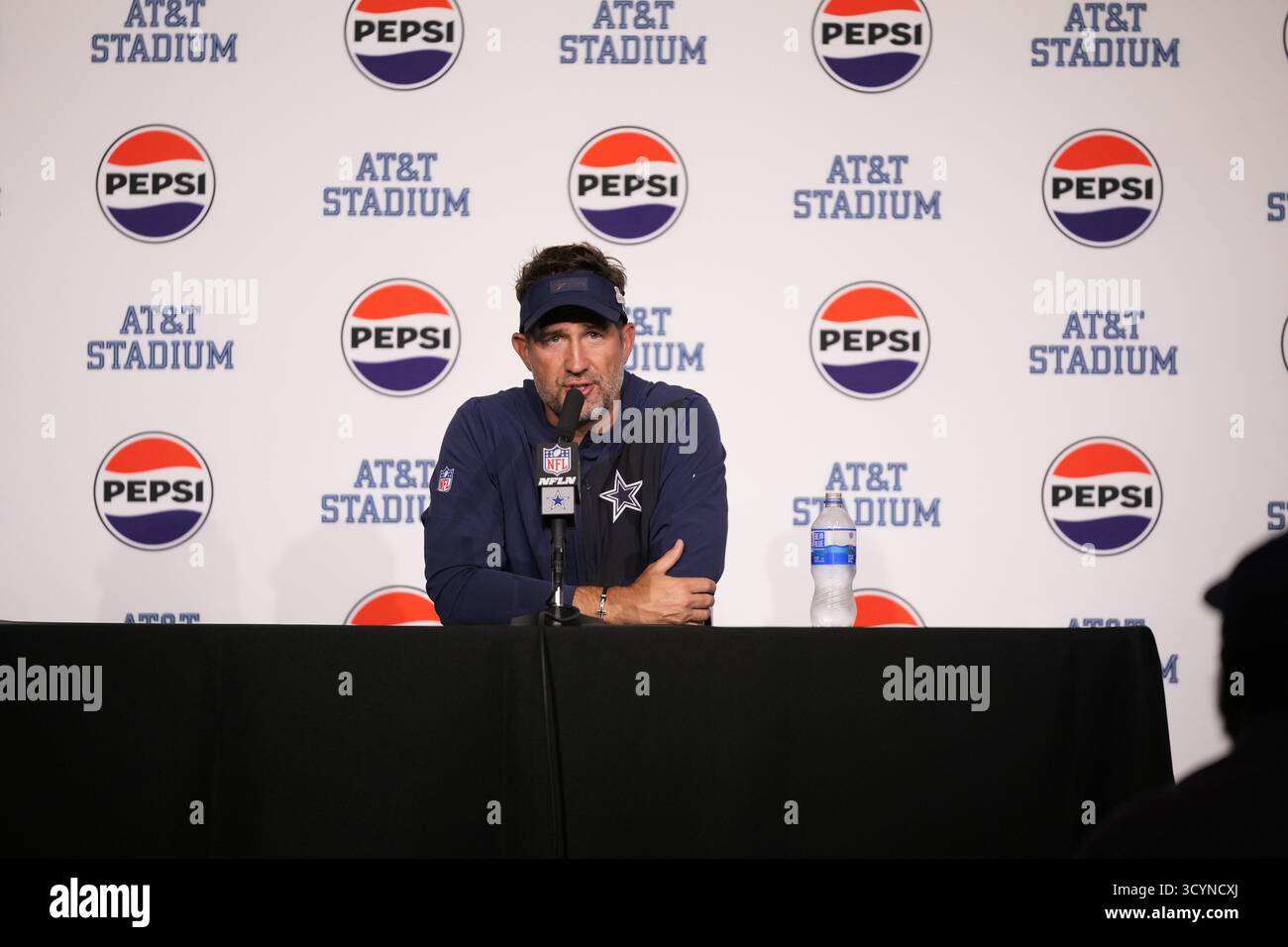 Dallas Cowboys head coach Brian Schottenheimer speaks to reporters ...