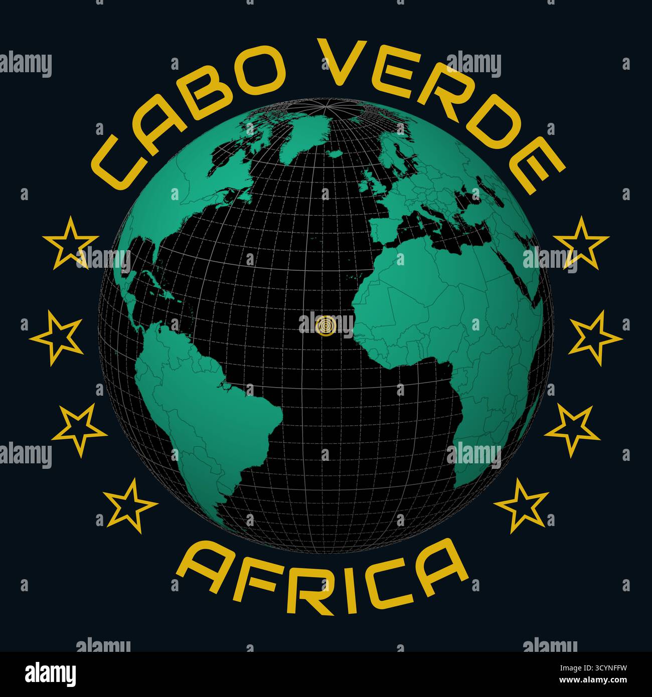 Map of the republic of cape verde Stock Vector Images - Alamy