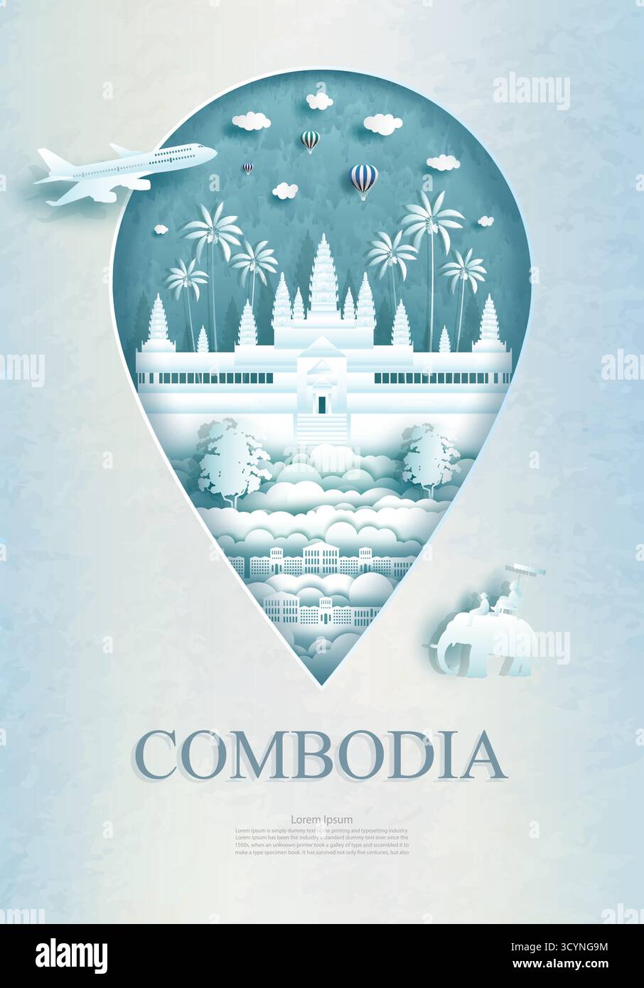 Landmarks in cambodia Stock Vector Images - Alamy
