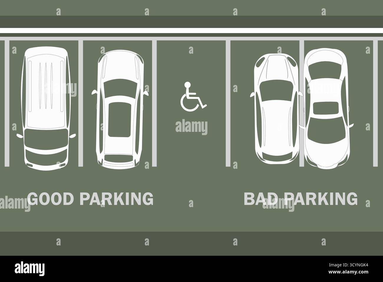 Illegal vehicle parked Stock Vector Images - Alamy
