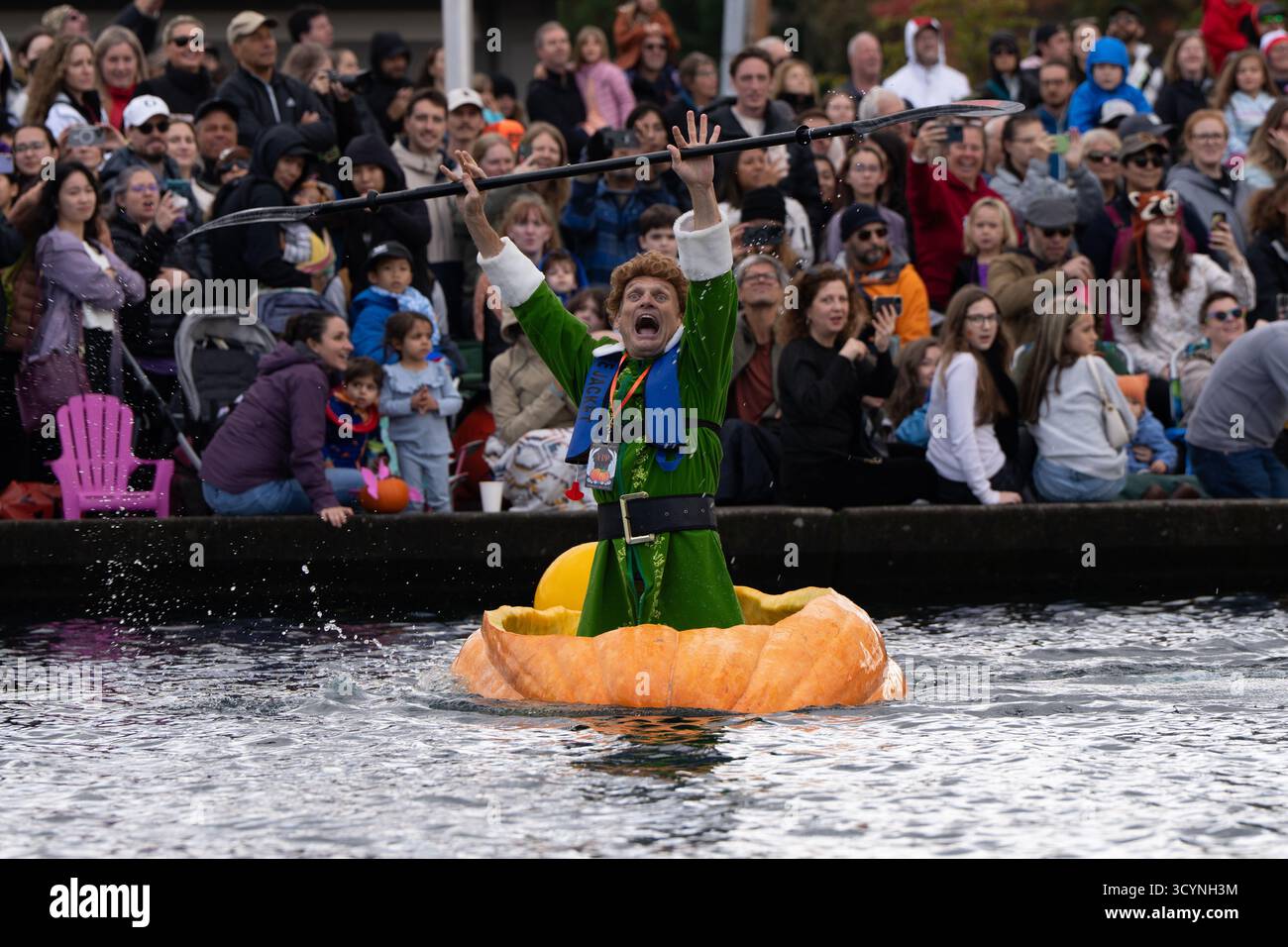 Gary Kristensen, dressed up as the character Buddy from the holiday ...