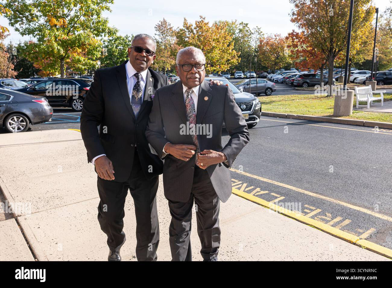October 19, 2025, Somerset, New Jersey, U.S: Left Joe Grier escorts U.S ...