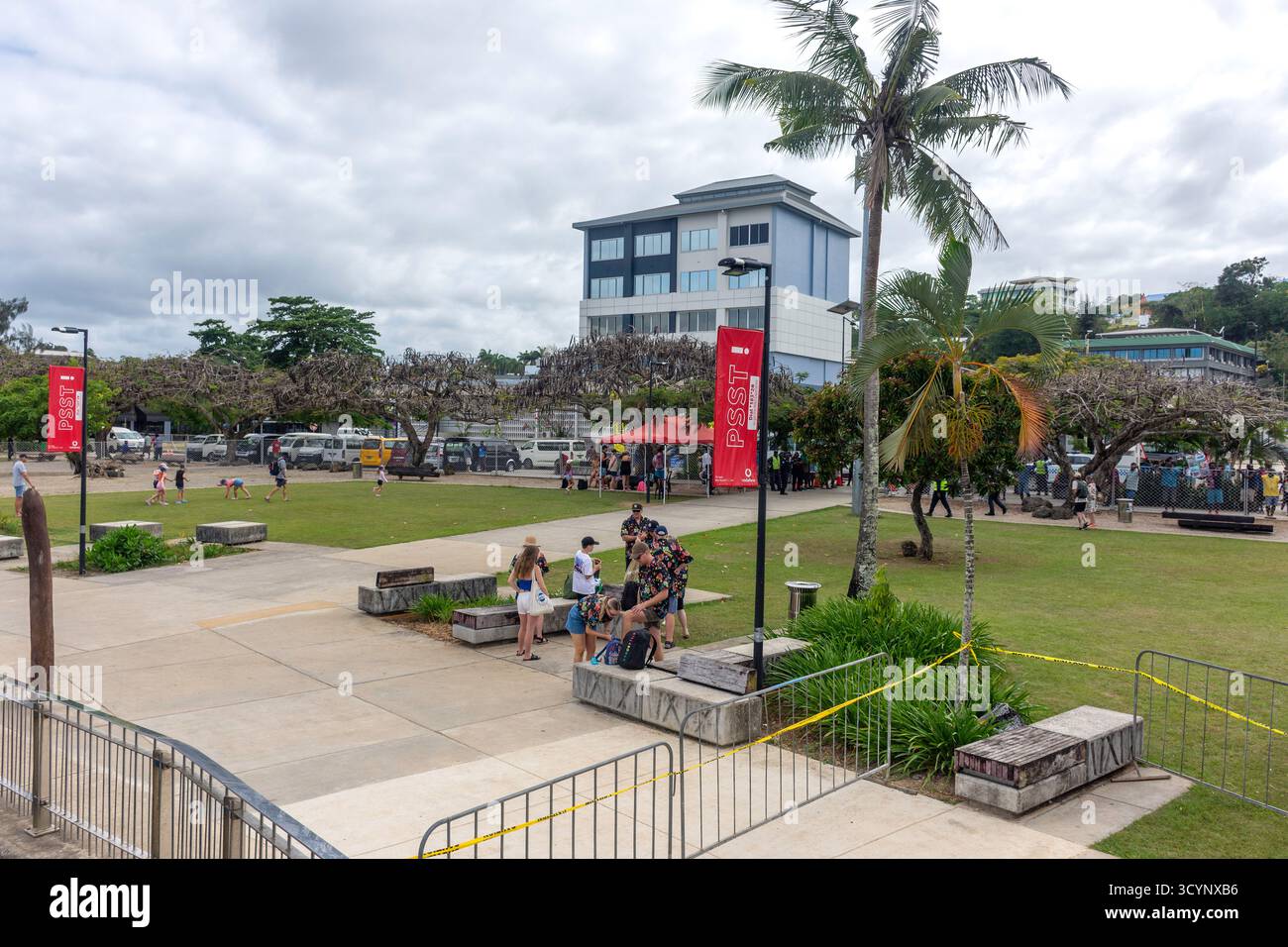 Waterfront seafront promenade port vila city cities centre downt hi-res ...