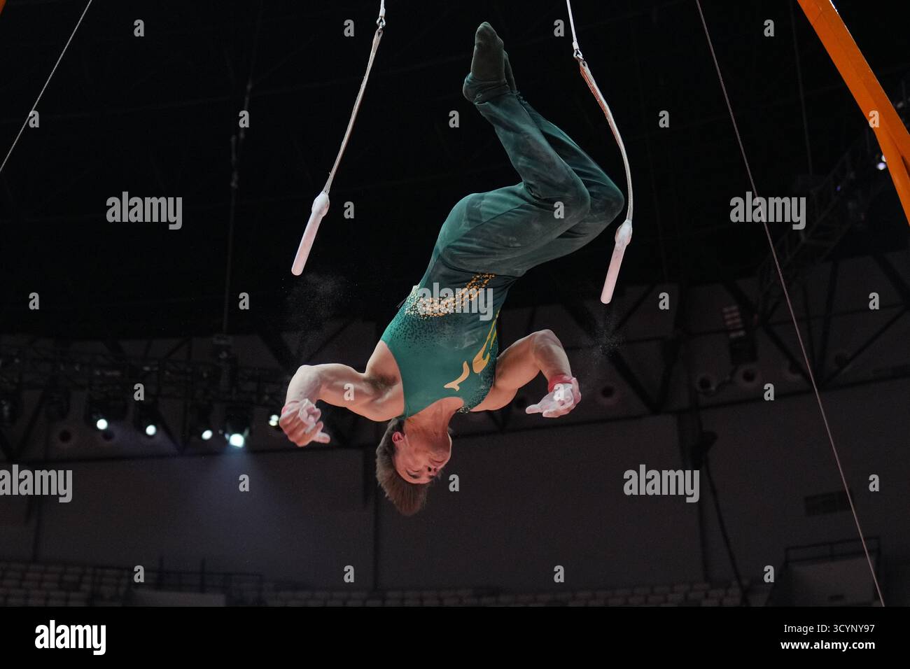 Jesse Moore of Australia competes on the rings during the 53rd Artistic ...