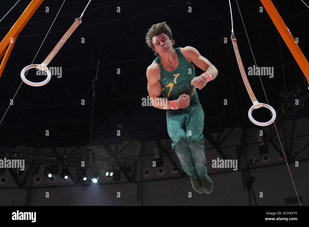 Jesse Moore of Australia competes on the rings during the 53rd Artistic ...