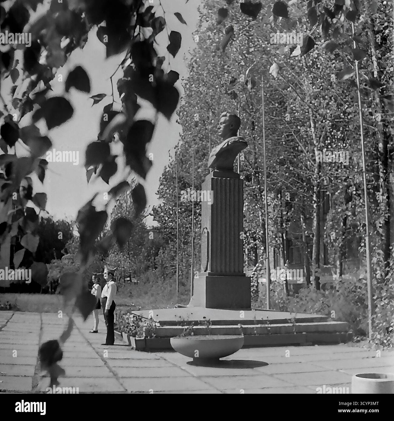 This 1970s archival photo from Sloviansk, Ukrainian SSR, shows a scene ...