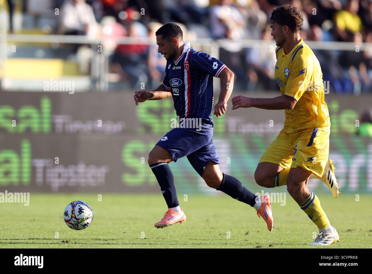 Frosinone, Italy- October 18, 2025: (L) Gianluca Caprari of Monza, (R ...