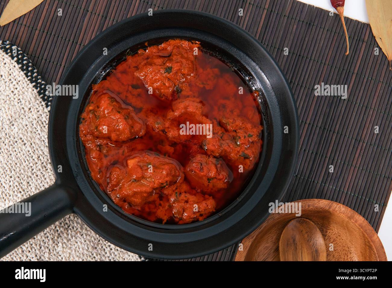 Famous lamb recipe called Mutton Rogan josh or lamb rogan josh,Indian ...