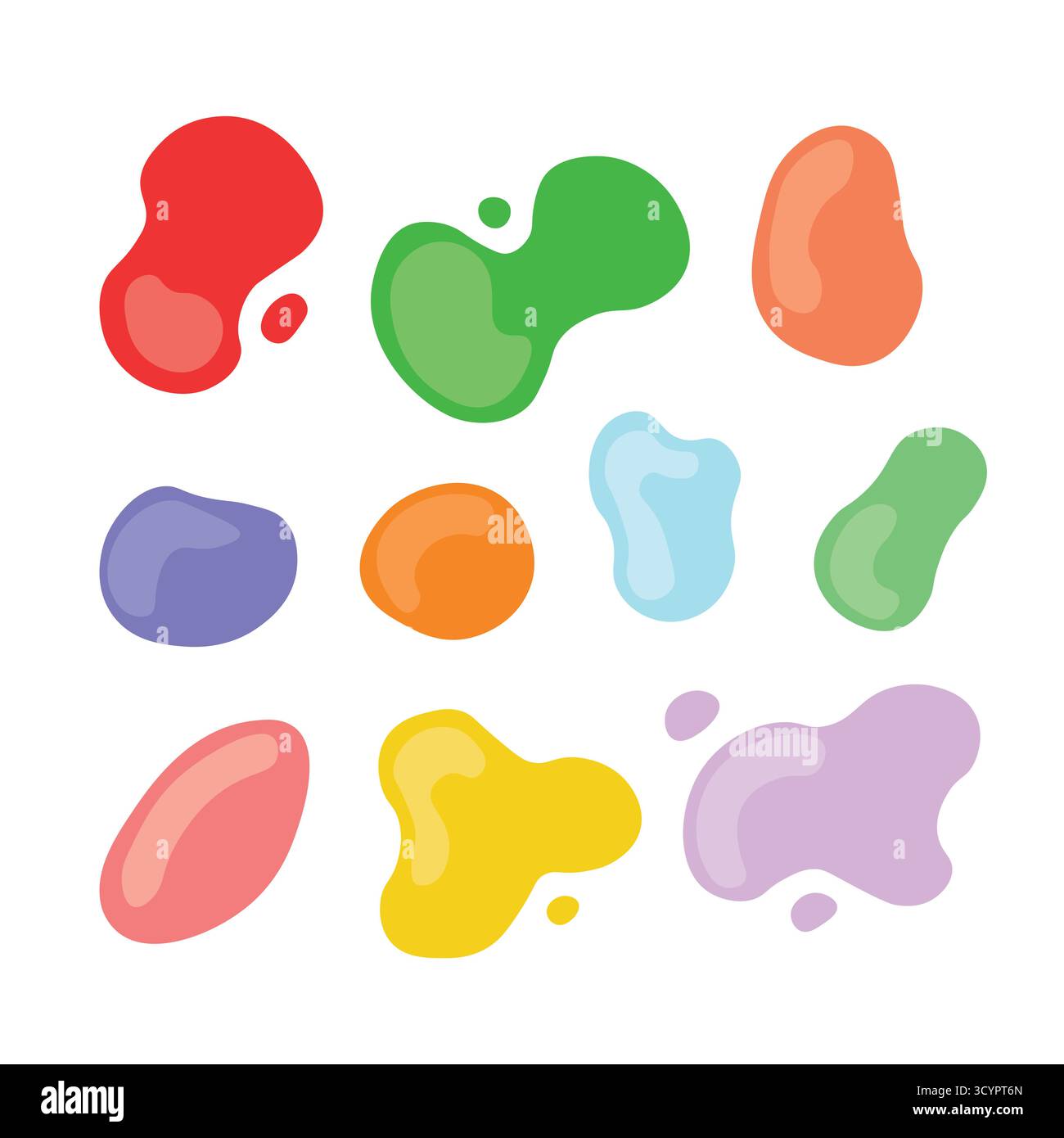 Colorful flowing liquid shapes Cut Out Stock Images & Pictures - Alamy