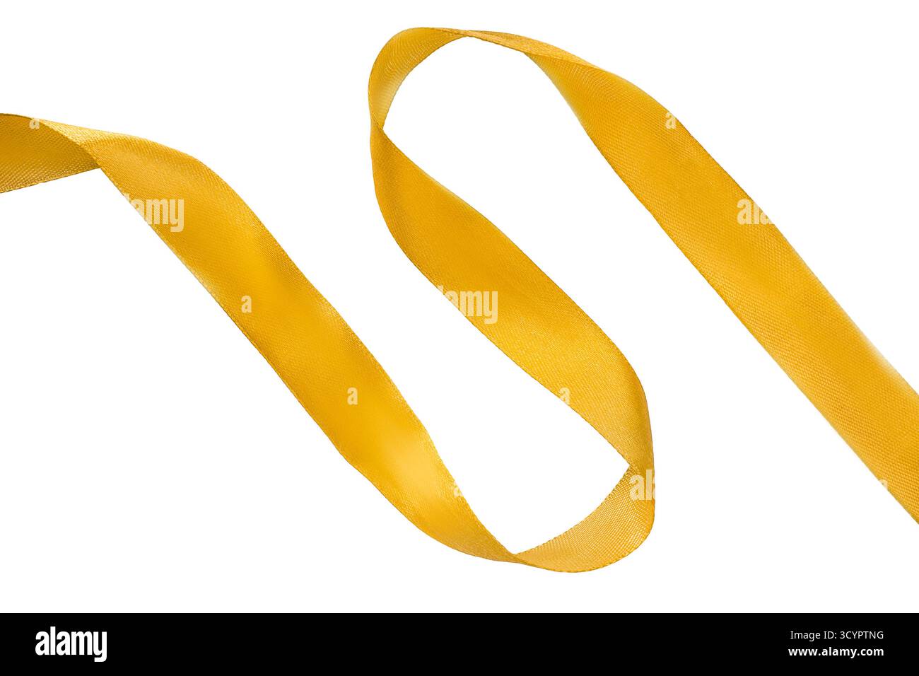 Twisted yellow satin ribbon Cut Out Stock Images & Pictures - Alamy