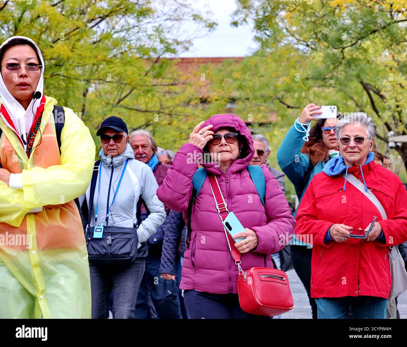 Tourists visit the Palace Museum amid cold air in Beijing, China, 17 ...