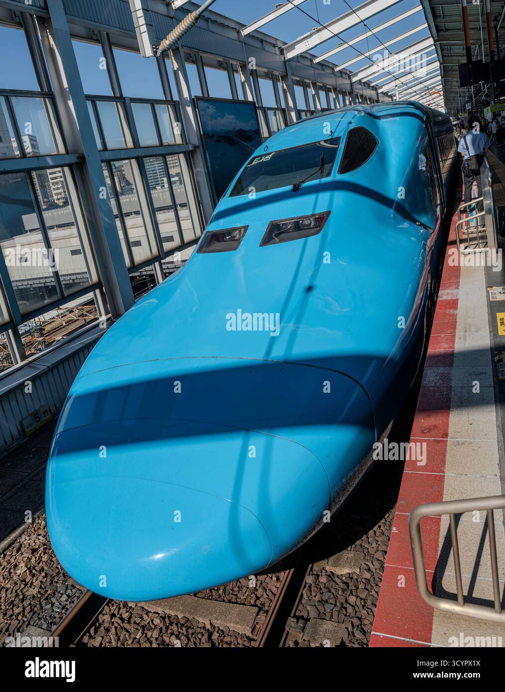 JR West N700 Shinkansen train decorated with characters from the ...