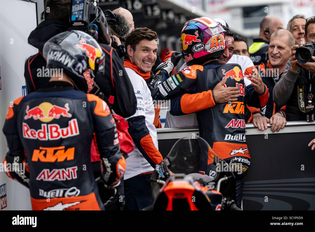 83 CARPE Alvaro (spa), Red Bull KTM Ajo, action celebrates his third ...