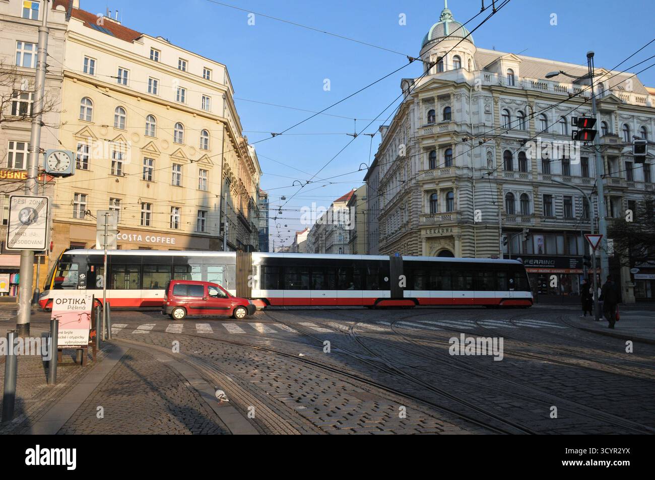 Prague /Praha/Czech Republic./ 26 APRIL 2022/ Morning public rush on ...