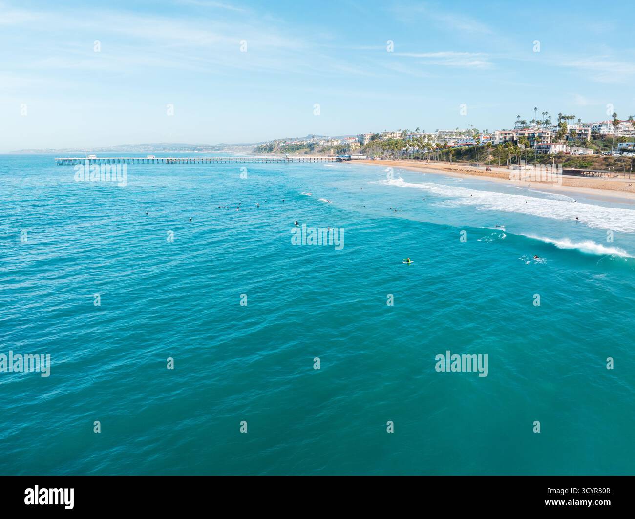 Surf Line Up at San Clemente Beach in Early Morning Stock Photo - Alamy