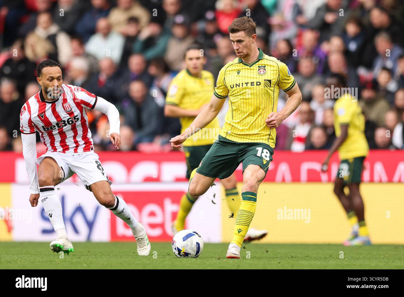 Wrexham’s Ben Sheaf during the Sky Bet Championship match at the bet365 ...
