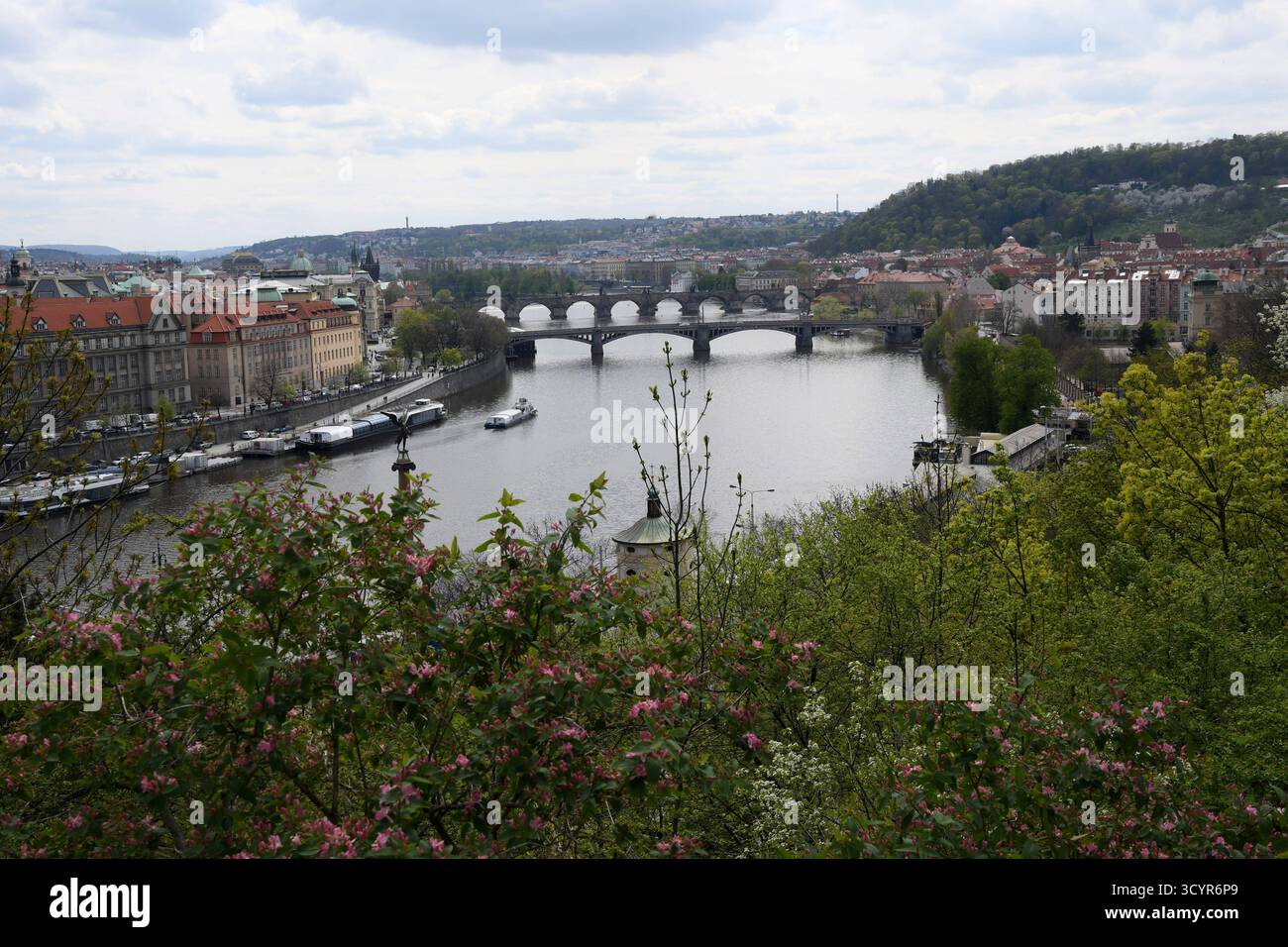Prague/Czech republic /26 April 2022/Boat ride and sun shine view of ...