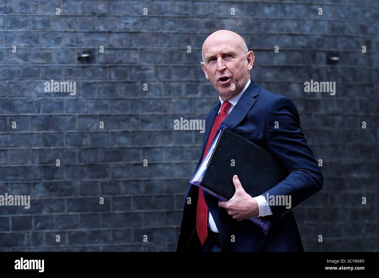 Defence Secretary John Healey arriving for a Cabinet meeting in Downing ...