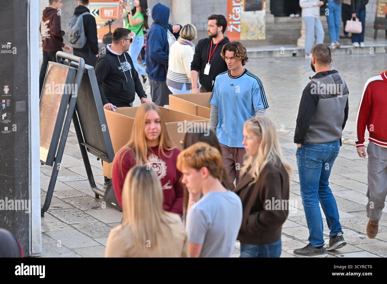 Croatia, Dubrovnik, 201025. Actor Chase Stokes on the set of the fifth ...