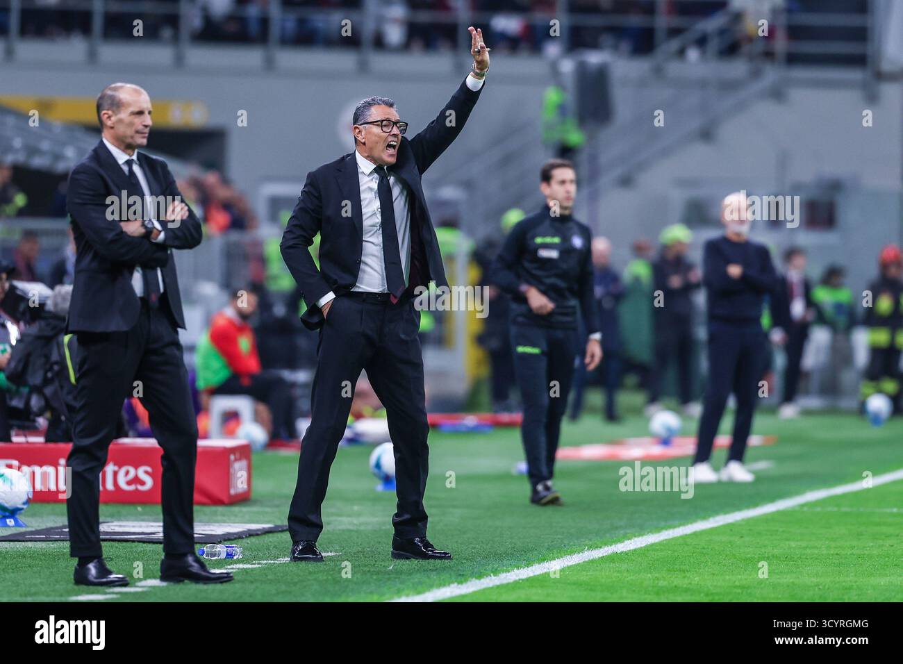 Marco Landucci Assistant Coach of AC Milan gestures during Serie A 2025 ...