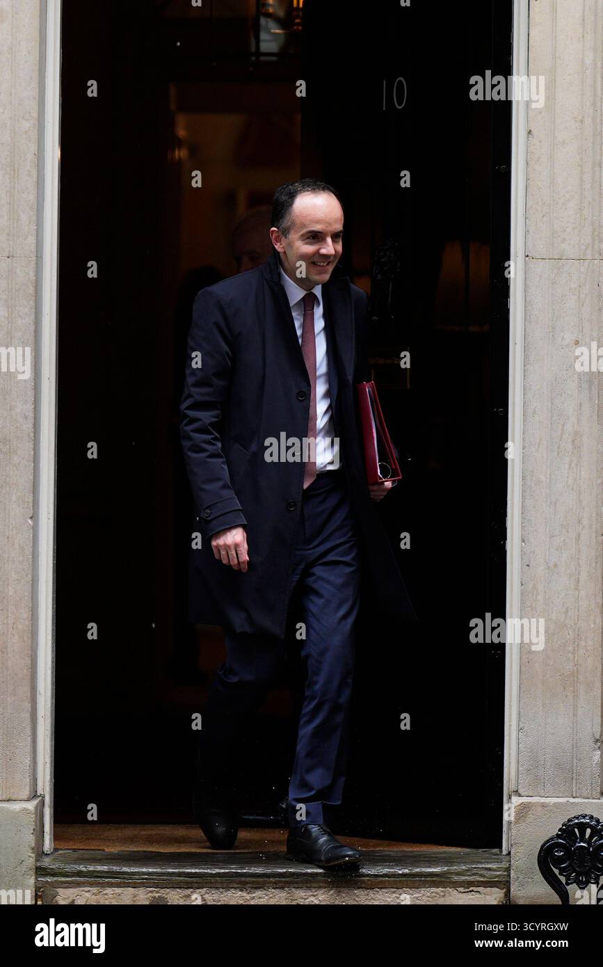 Chief Secretary to the Treasury James Murray leaves 10 Downing Street ...