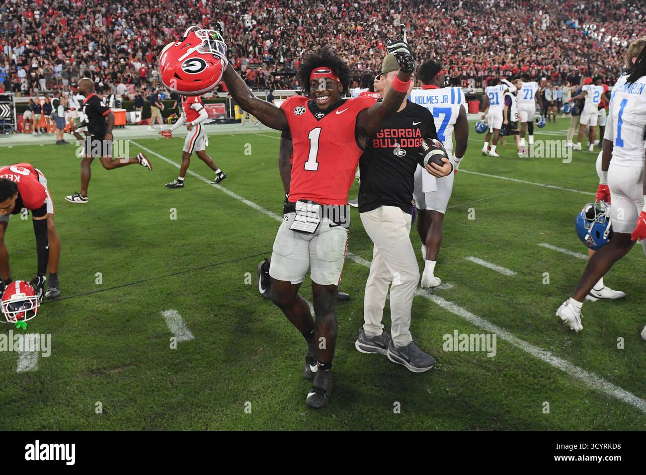 ATHENS, GA - OCTOBER 18: Wide receiver Zachariah Branch #1 of the ...