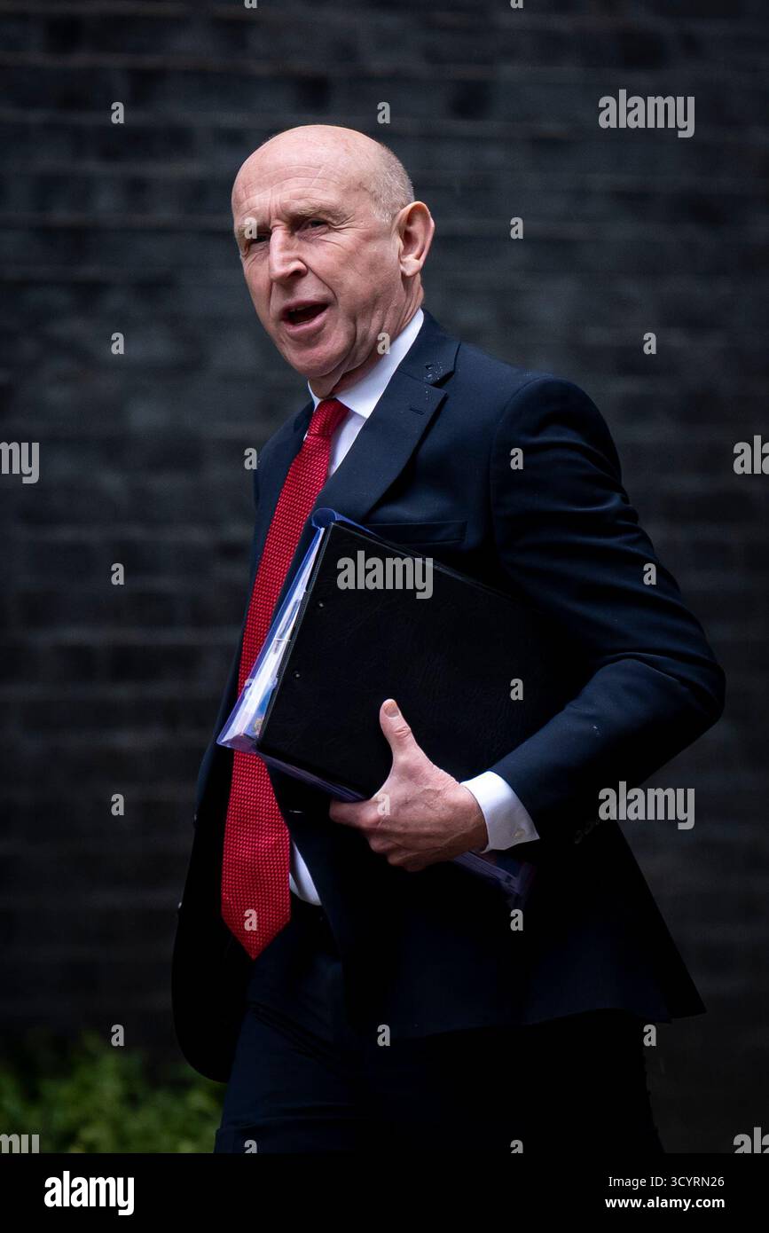 Defence Secretary John Healey arriving for a Cabinet meeting in Downing ...