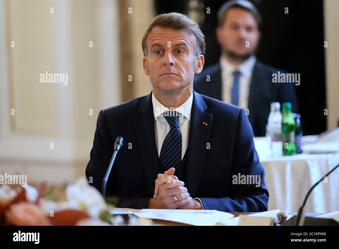 President of France Emmanuel Macron attends a plenary session at the ...