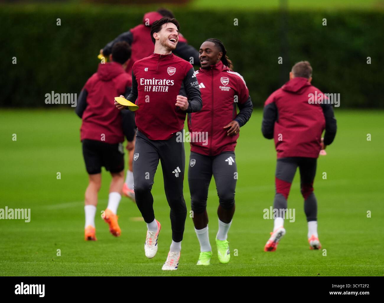 Arsenal's Declan Rice during a training session at the Sobha Realty ...