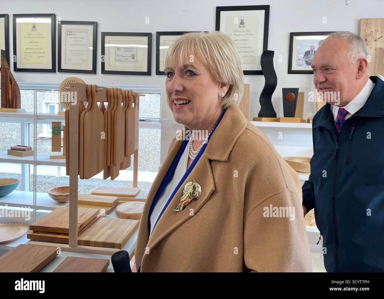 Irish presidential candidate Heather Humphreys canvasses in Gorey in Co ...