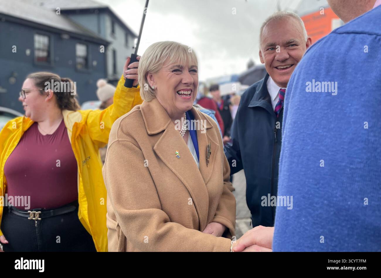 Irish presidential candidate Heather Humphreys canvasses in Gorey in Co ...