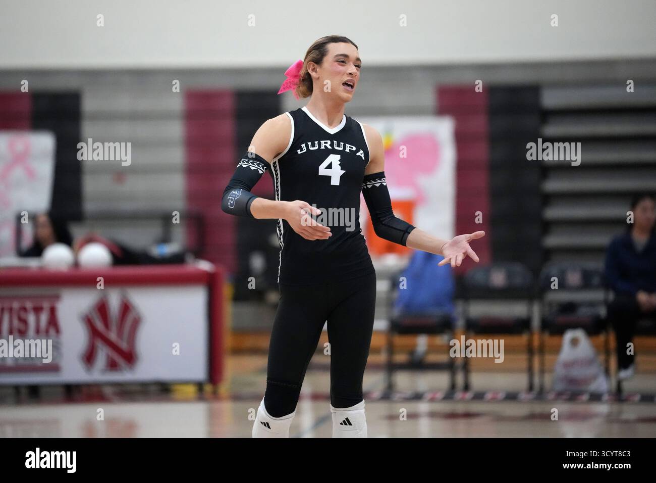 Transgender player AB Hernandez of Jurupa Valley (4) during a girls ...
