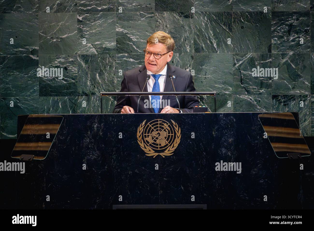 Johann Wadephul (CDU), Federal Foreign Minister, speaks at the 80th ...