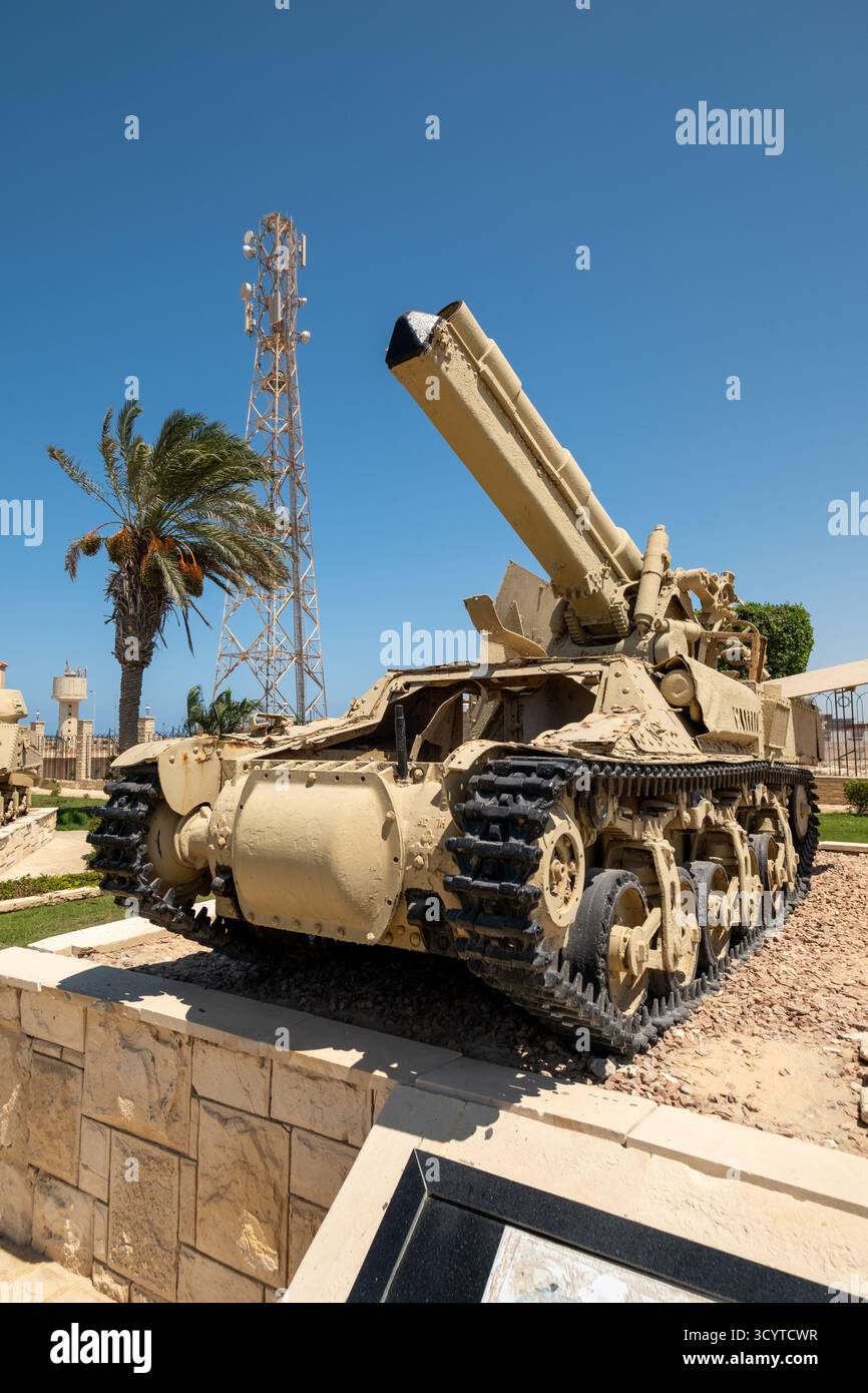 WWII Armor on display at the Alamein Military Museum, Egypt Stock Photo ...