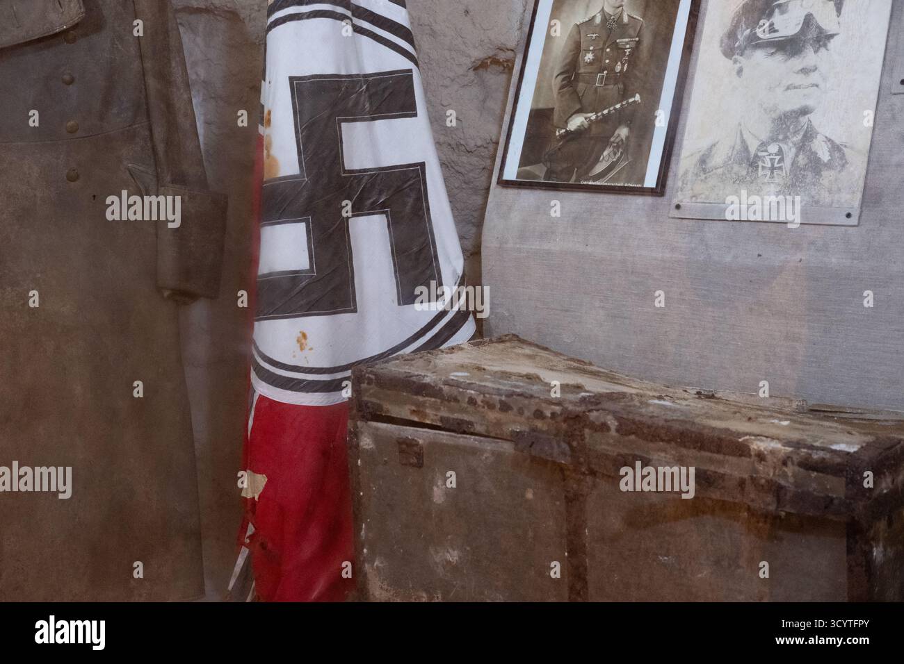 Rommel's Cave museum, used as a base of operations by the German ...