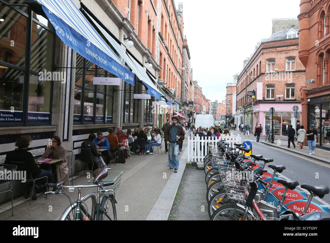Dublin, Ireland - 01st October 2025 - Outdoor dining area and ...