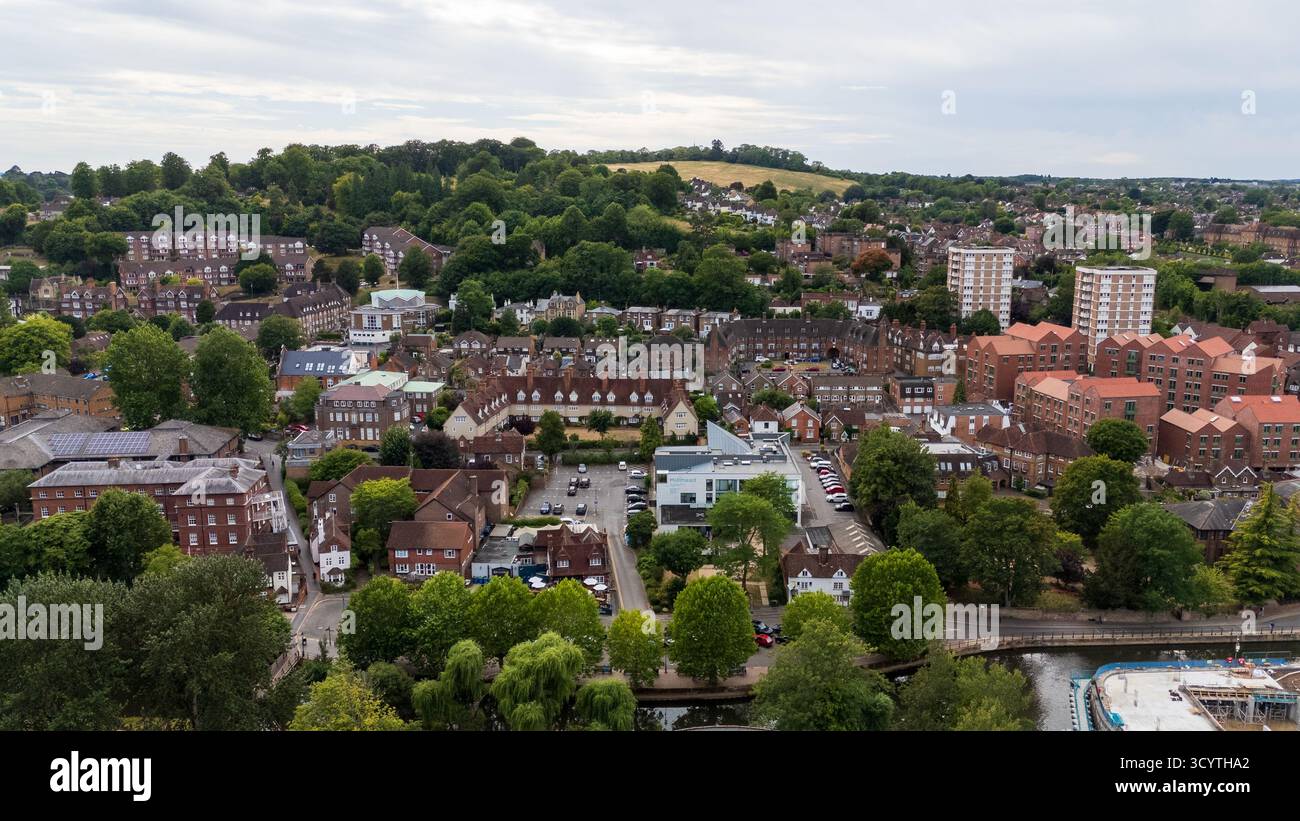 Aerial view of Guildford, England Stock Photo - Alamy