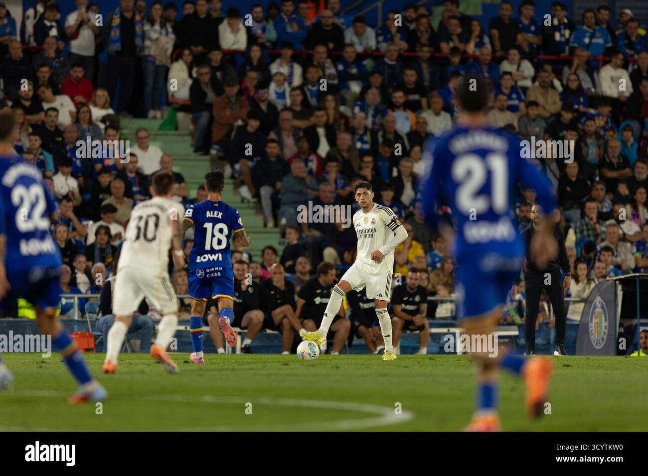 Getafe, Spain. 19th Oct 2025. Valverde during Getafe CF and Real Madrid ...