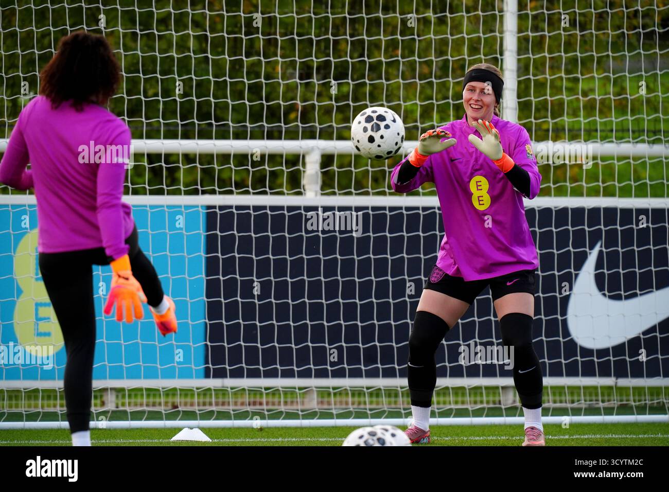 England's Hannah Hampton during a training session at St George's Park ...