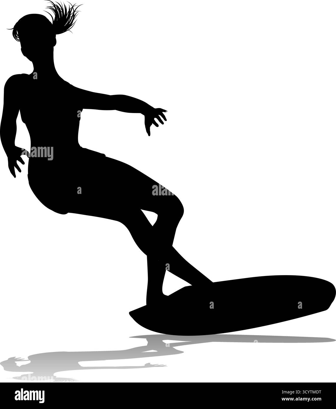 Surfer girl board Black and White Stock Photos & Images - Alamy