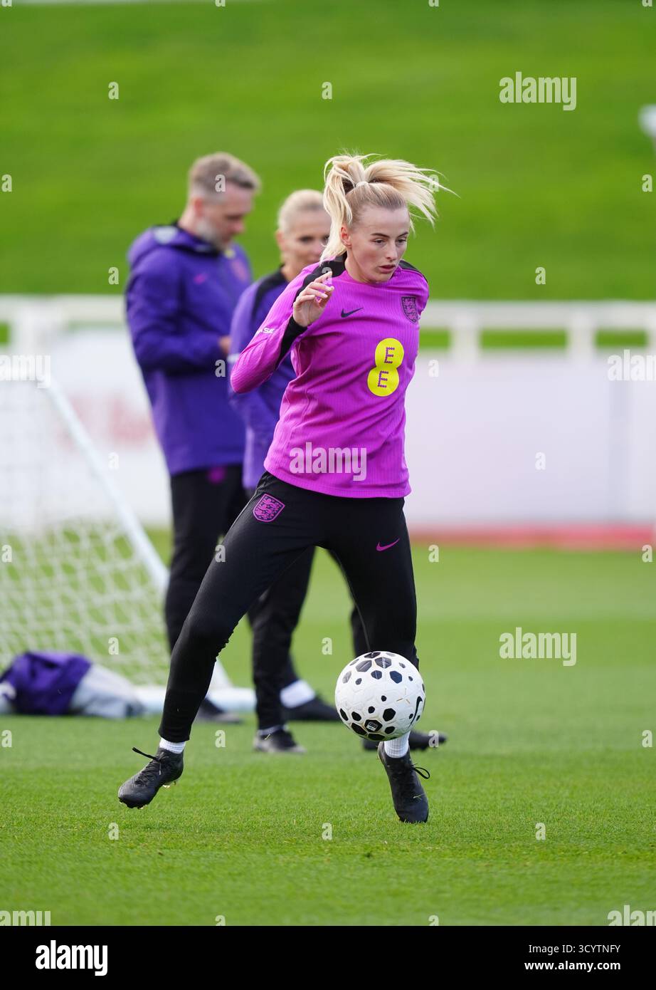 England's Chloe Kelly during a training session at St George's Park ...