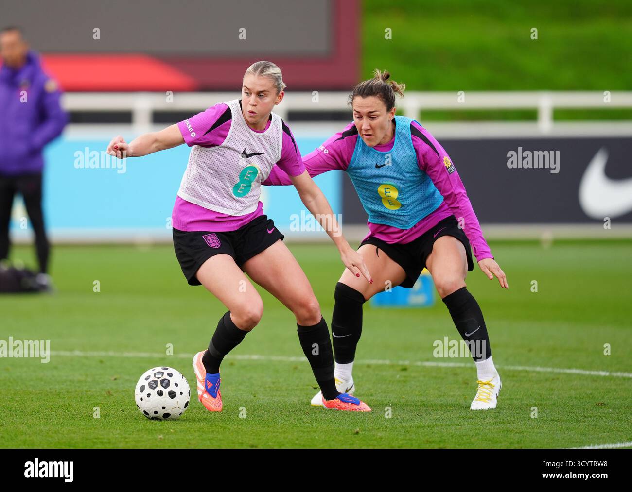 England's Alessia Russo during a training session at St George's Park, Burton upon Trent ...