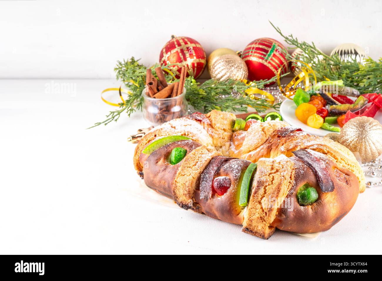 Traditional Mexican Rosca de Reyes, baking for January 6th in honor of ...