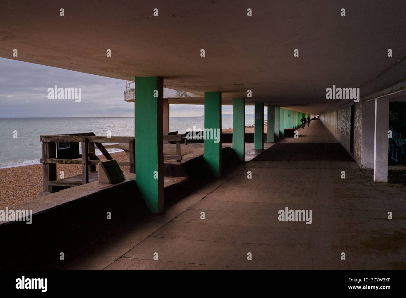 The bottle alley lower level at Hastings seafront Stock Photo - Alamy