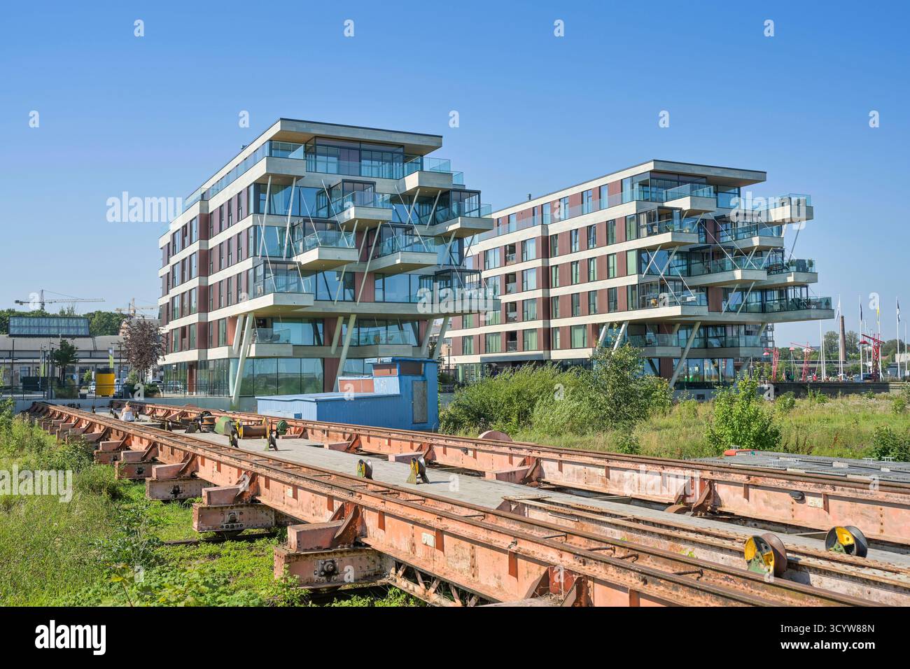 Neubauten, Wohnhäuser, Hafenviertel Noblessner, Kalamaja, Tallinn ...