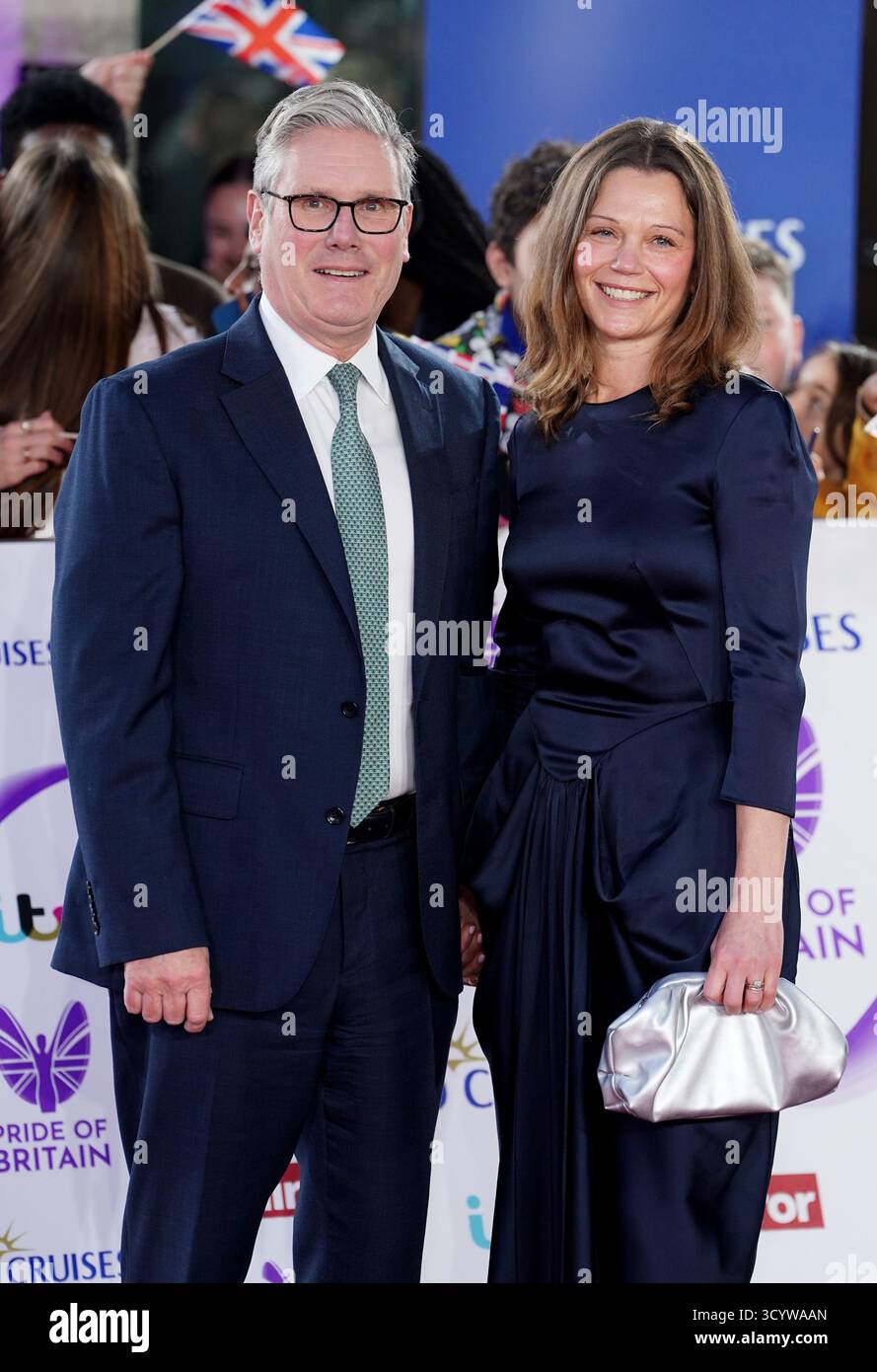 Prime Minister Keir Starmer (left) and Lady Victoria Starmer attending ...