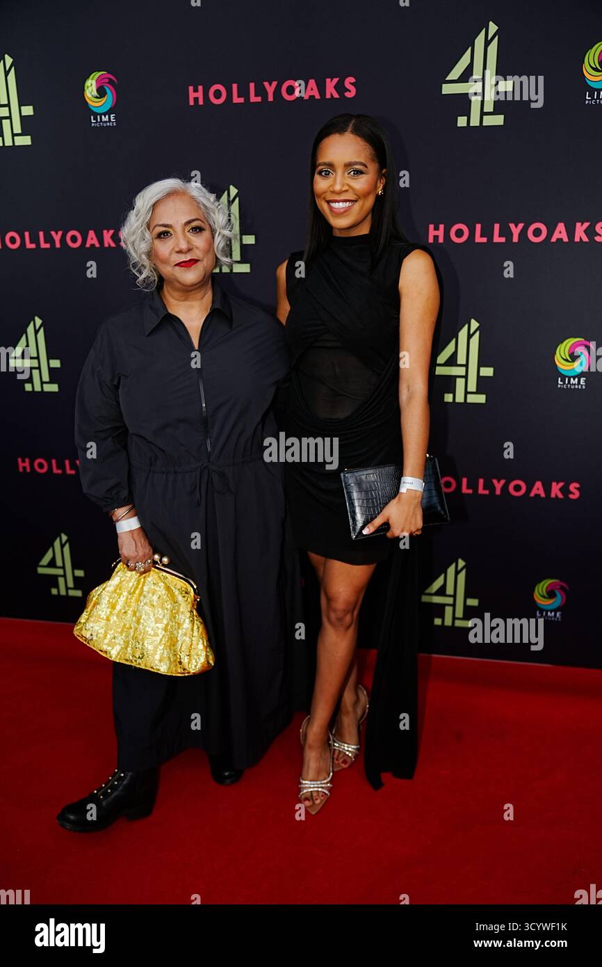 Harvey Virdi (left) and Tisha Merry attend the Hollyoaks 30th ...