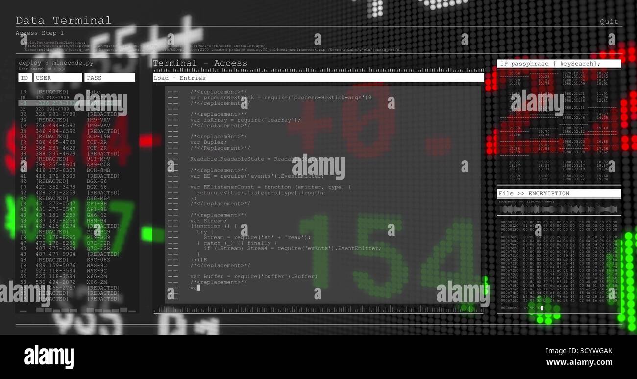 Showing terminal ui panels hi-res stock photography and images - Alamy